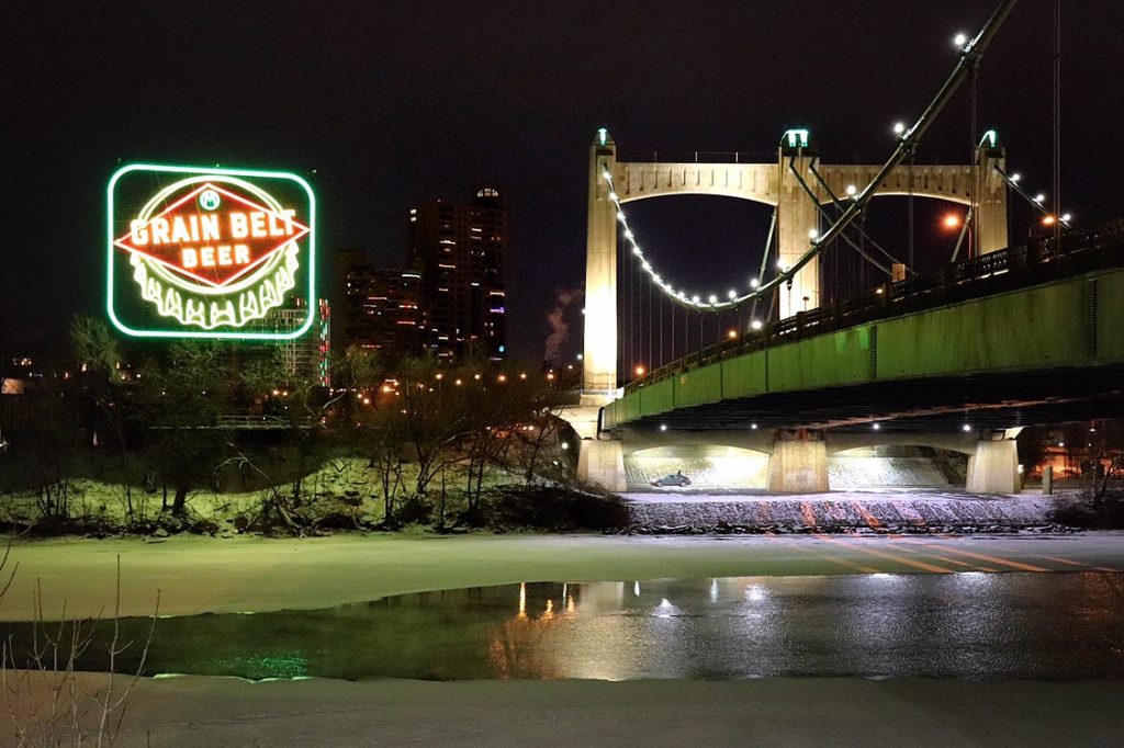 Relighting the Grain Belt Sign